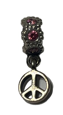 Pandora Sterling Silver Peace Symbol Dangle Spacer Charm | eBay