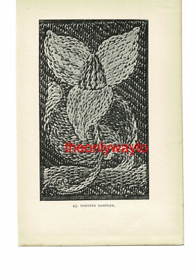 Darning Sampler, Art In Needlework, Book Illustration (Print), 1900 | eBay