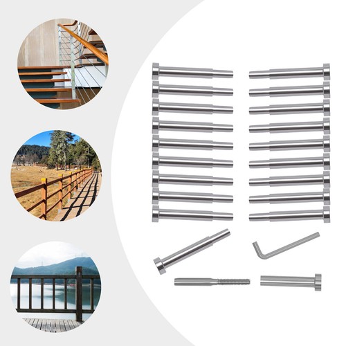 20Stainless Swage Threaded Tensioner End Fittings 3/16"Cable Railing ...