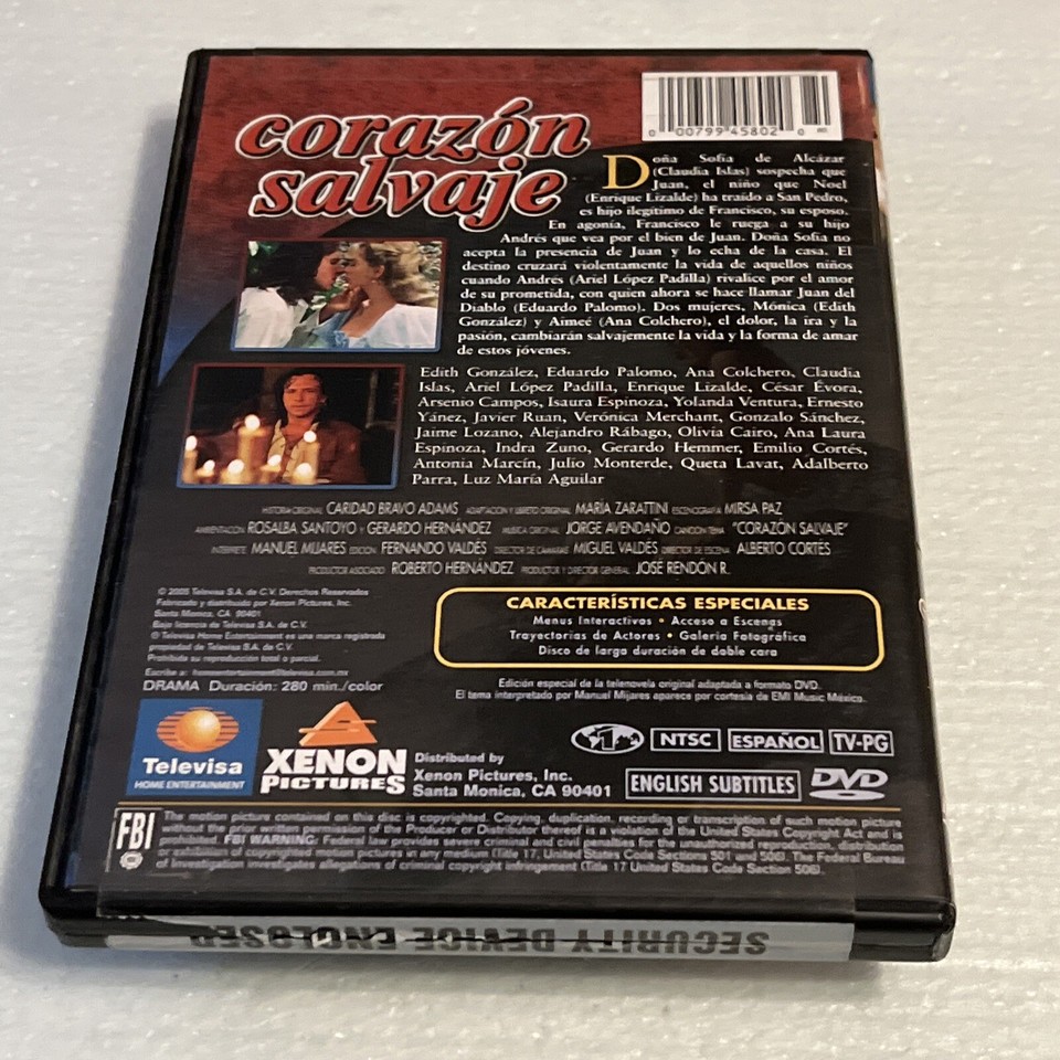 Corazon Salvaje [DVD] Televisa - Telenovela | eBay