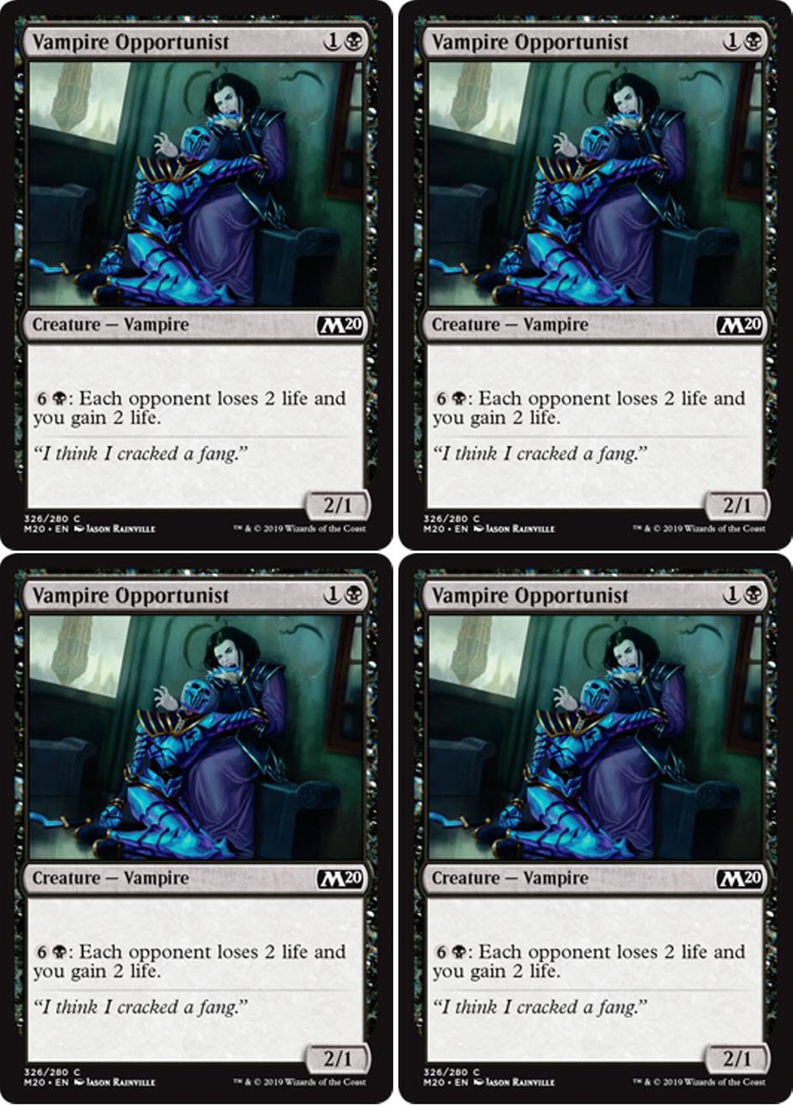 MTG - 4x VAMPIRE OPPORTUNIST - M20/Core Set 2020 (C) | eBay