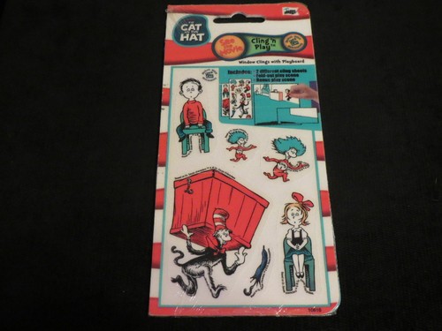 DR SEUSS CAT IN THE HAT WINDOW CLINGS 2 SHEETS IN PACKAGE | eBay