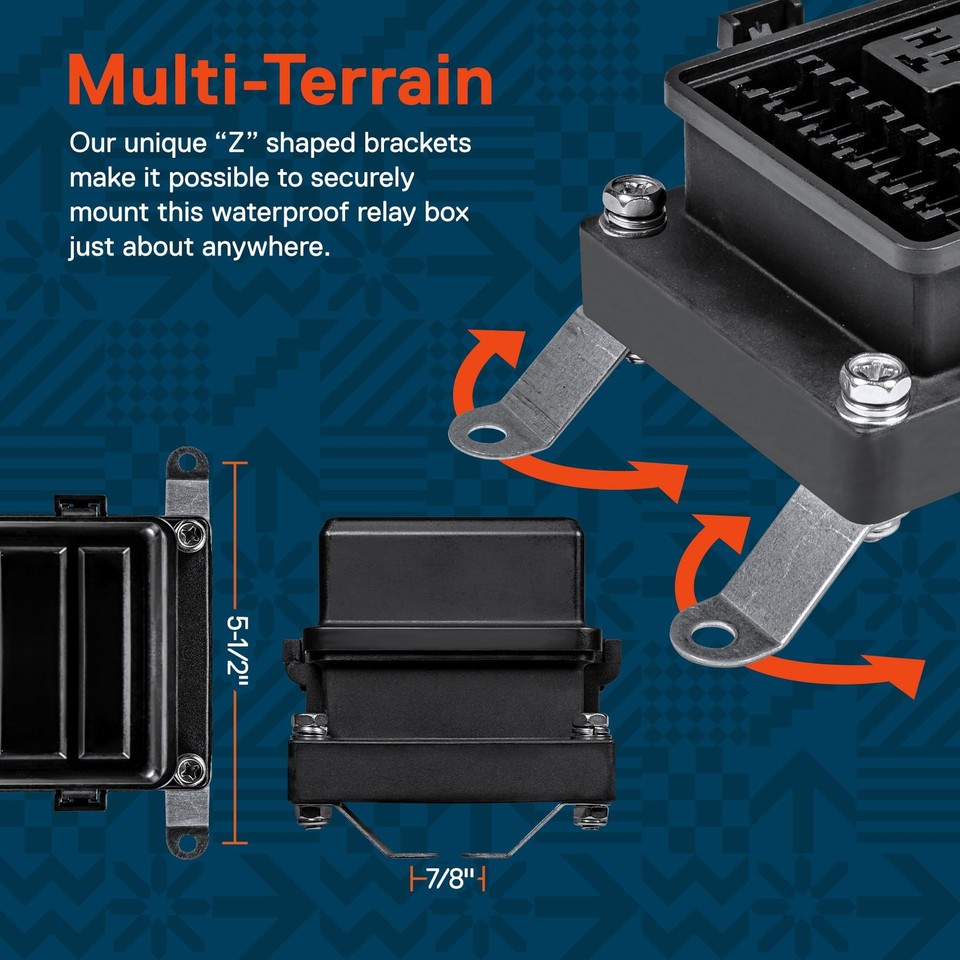 True Mods Waterproof 12V Fuse Relay Box Block Kit w/Pre-Wired Harness ...