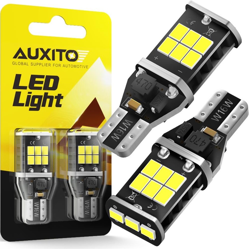 2x T15 AUXITO W16W 912 921 955 6000K Xenon White LED Reverse Wedge ...