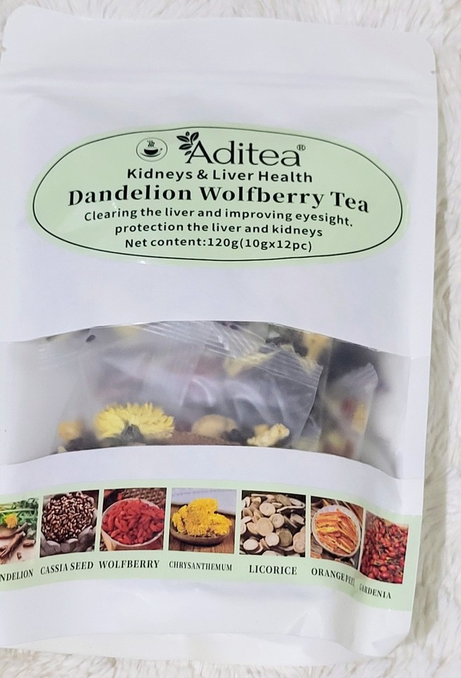 Dandelion Wolfberry Tea, Kidneys & Liver Health, Seven Natural Herbal ...