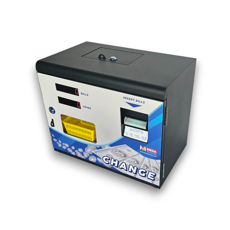 Dollar bill change machine fits 3000 quarters/ tokens 750$bills ...