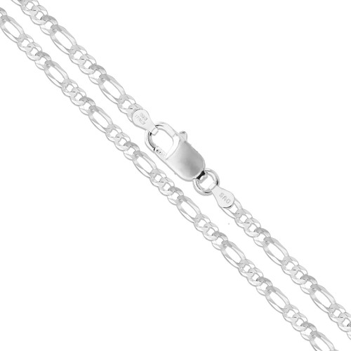 Sterling Silver 4.5mm Figaro Necklace 925 Italy Genuine 925 Wholesale ...