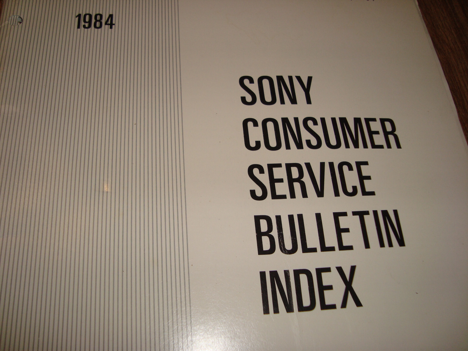 Sony Consumer Service Bulletin Index 1984 | eBay