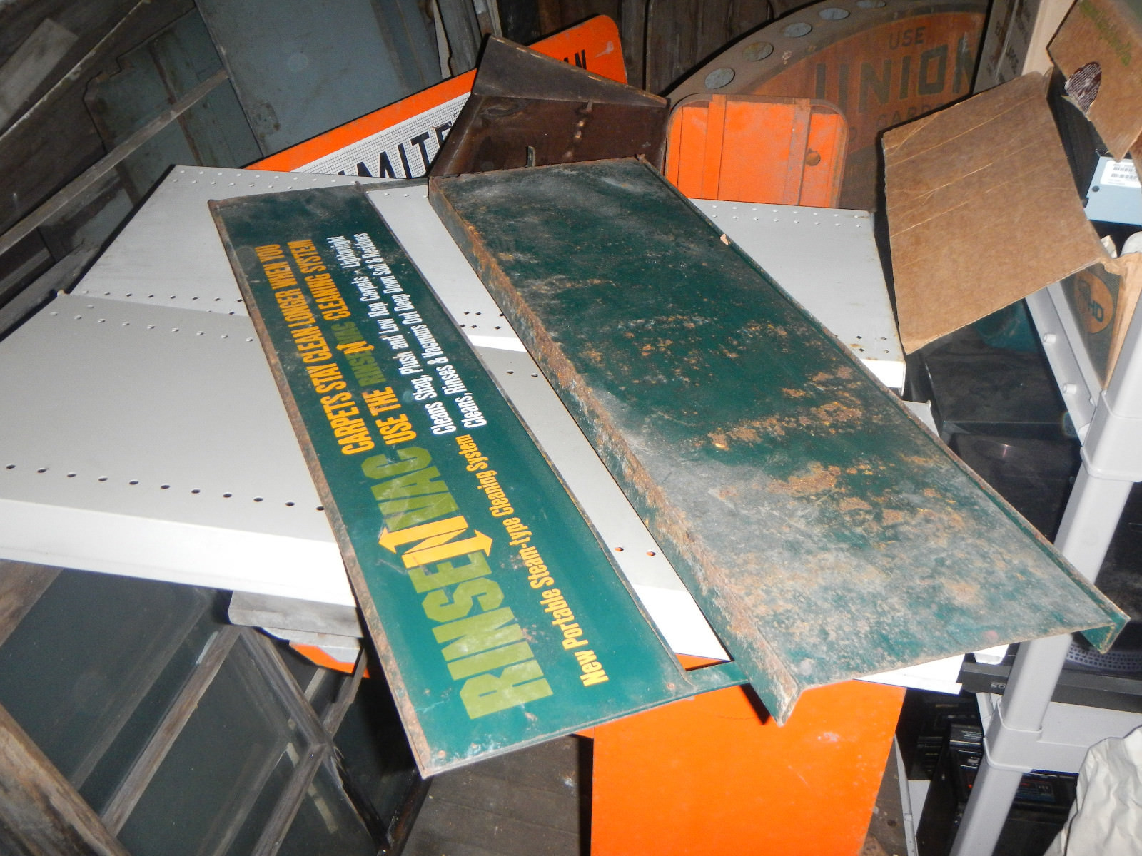 RinseNvac Carpet Vacuum Machine Double Sided Advertising Metal Sign ...