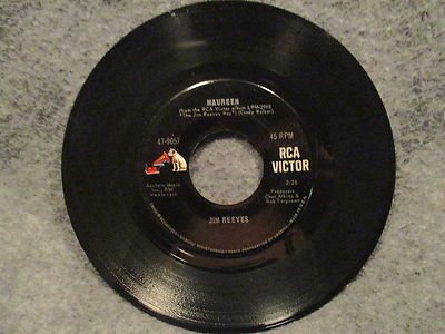 45 RPM 7" Record Jim Reeves I Wont Come In While Hes There & Maureen ...