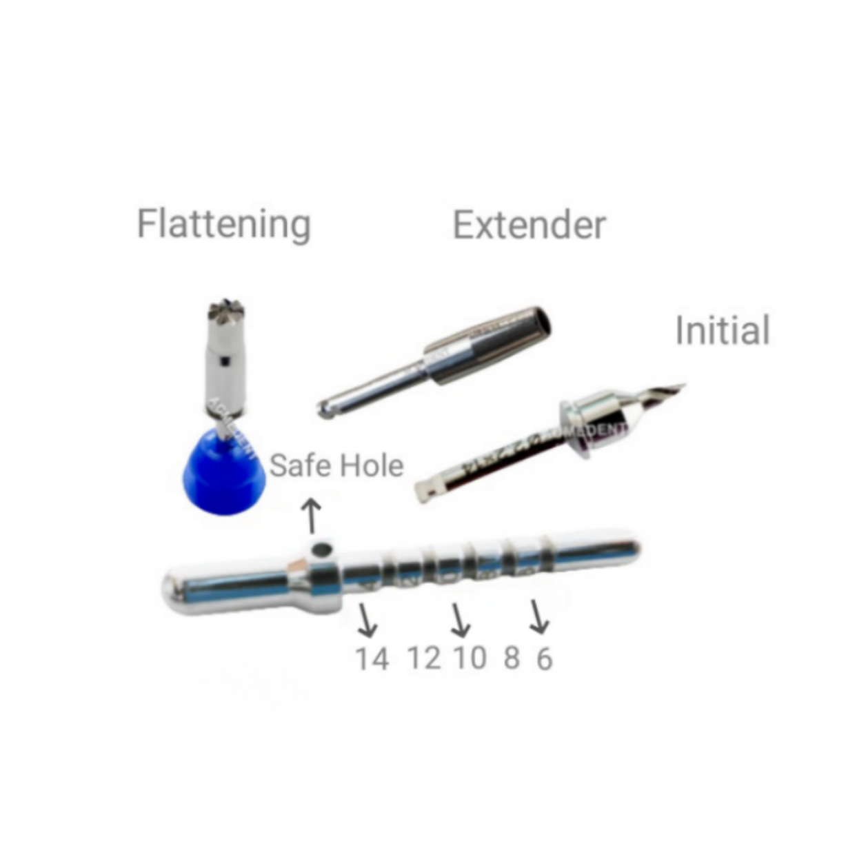 Dental Initial Drill Guided Socket Drills Bone Trimmer Depth Gauge ...