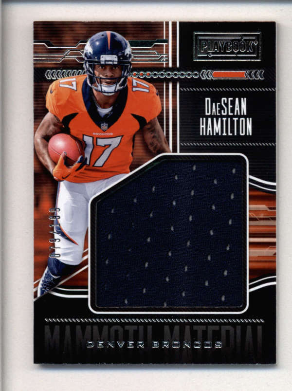 DAESEAN HAMILTON 2018 PANINI PLAYBOOK MAMMOTH ROOKIE JERSEY #079/199 ...