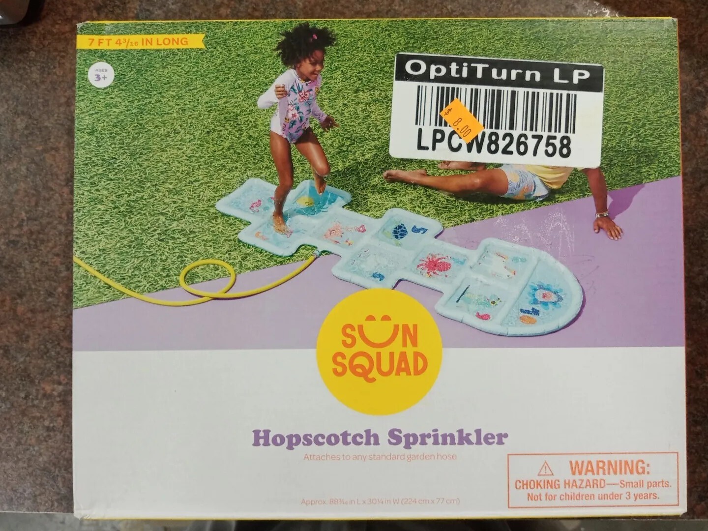 Sun Squad~ Hopscotch ~Water Splash Pad Sprinkler Summer Toy 7 foot long ...