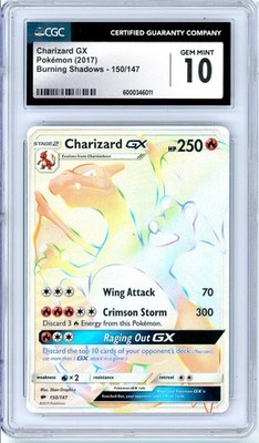 Pokemon Charizard GX #150 Burning Shadows CGC 10 Gem Mint | eBay