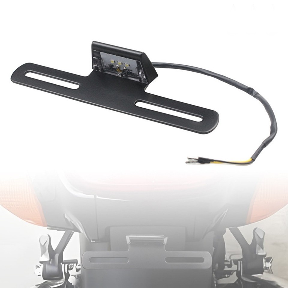 12V Motorcycle License Plate Light with 3 LED Lights for Easy ...