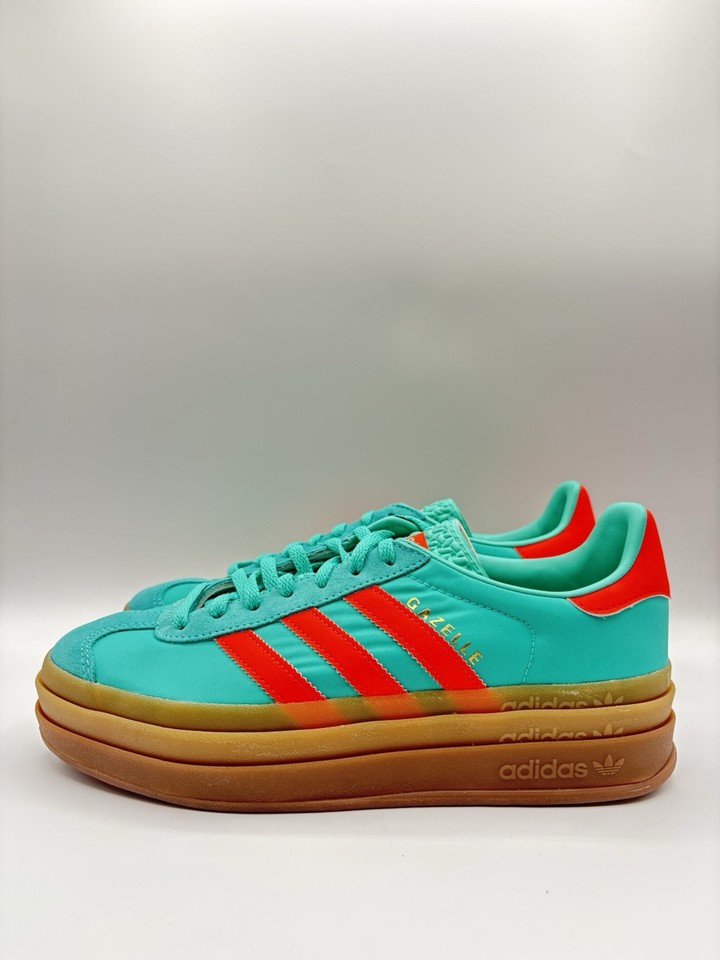 Adidas Women's Gazelle Bold Originals Sizes 7.5-9 Mint Impact Orange ...