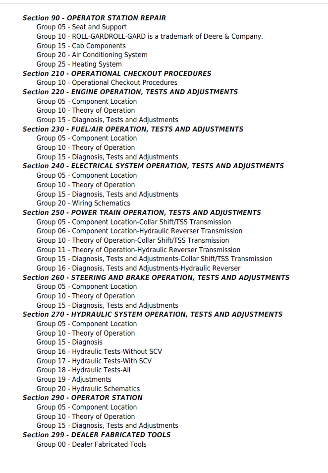 John Deere 5200, 5300, 5400 Lawn Garden Tractors Service Technical Manual TM1520 | eBay