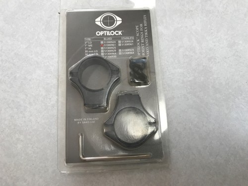 SAKO BARETTA OPTILOCK RING SET 1" Medium Blued | eBay