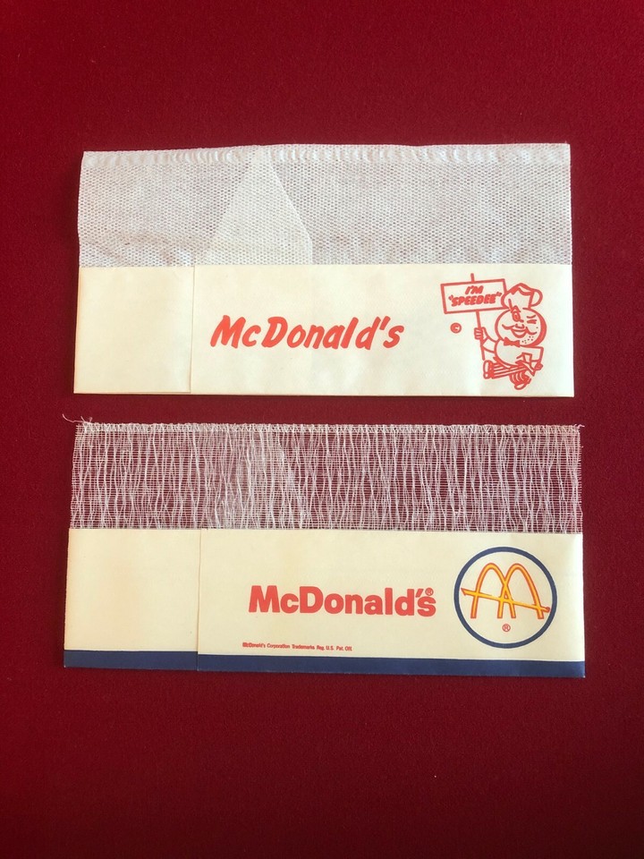 1960's, McDonald's,"Un-Used" Employee Paper Hats (2), (SPEEDEE) Scarce ...