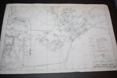 VINTAGE MAP "LANGLEY RESEARCH CENTER WEST FACILITIES KEY PLAN" NASA | eBay