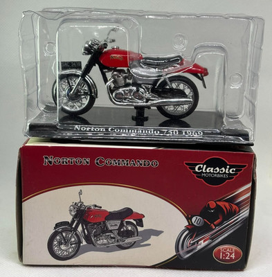 Classic Motorbikes Norton Commando 750 1969 Atlas Motorcycle 1:24 Scale ...