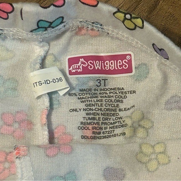 Swiggles 3T White Floral Heart Print Leggings Girls Toddler Cute Comfy ...