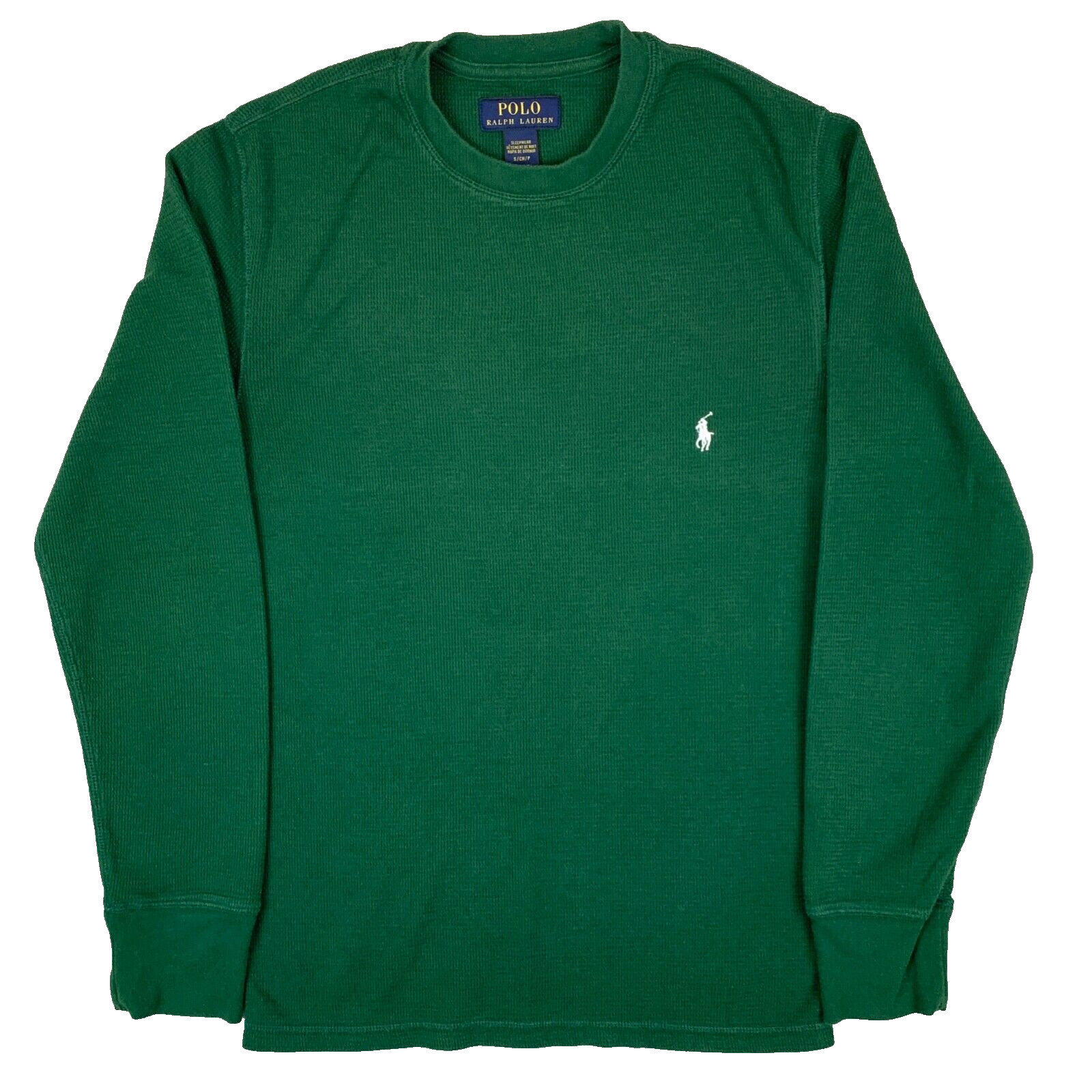 Polo Ralph Lauren Green Waffle Thermal Long Sleeve T-… - Gem