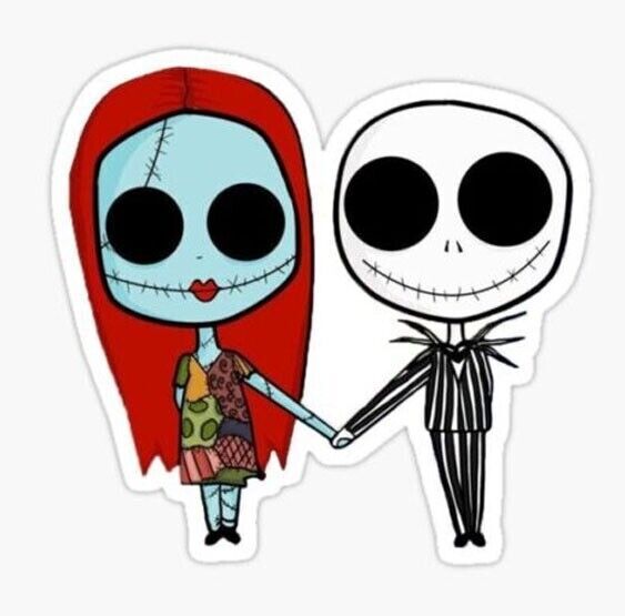 Nightmare before Christmas Sticker Decal jack sally nerd | eBay