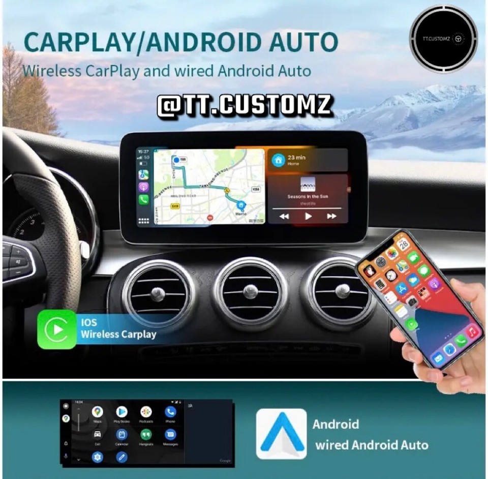 Mercedes Benz 12.3" Android 13 CarPlay C/GLC/V Class W205 X253 8GB ...