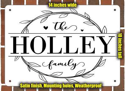 Holley Family Decorative Metal Door or Wall Plaque (Style 1) | eBay