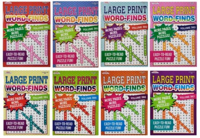 Kappa Large Print Word-Finds Puzzle Books Vol.380-387, 108 Puzzles Each ...