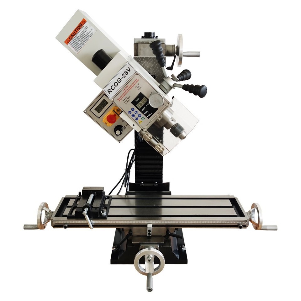RCOG-28V 110V 7.1x27.5'' Mini Milling Drilling Machine R8 for Wood ...