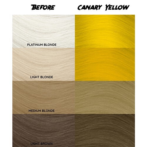 Crazy Color Semi Permanent Hair Color Cream #49 Canary Yellow 5.07 oz ...