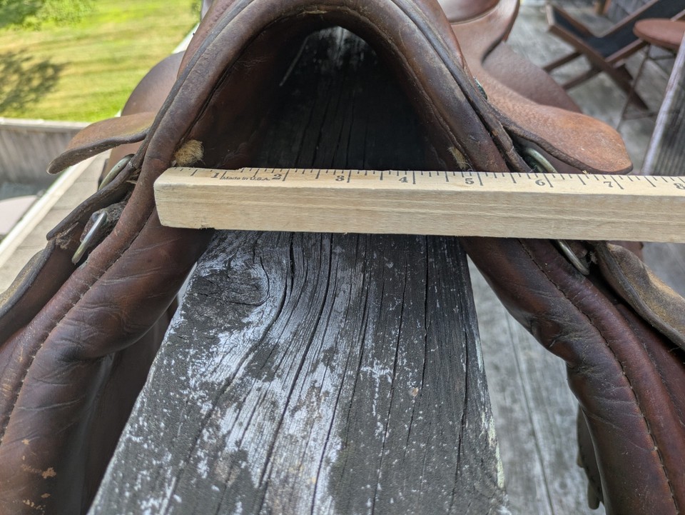 Vintage JOHS. STUBEN SIEGFRIED 19" JUMPING SADDLE Suede Fronts "SEIT ...