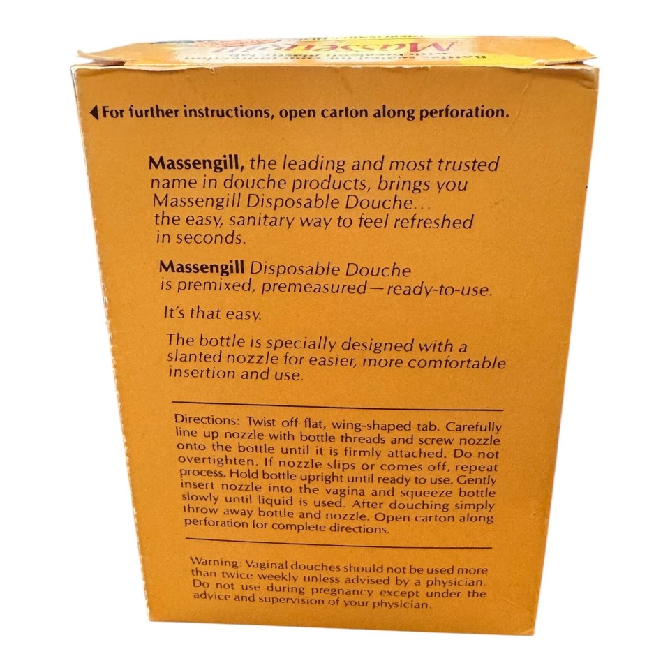 Massengill 70s 80 Disposable Douche 6 Fl Oz Twin Extra Mild VTG Rare ...