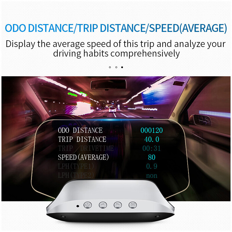 1 Set HUD Head-up Display Digital Speed Windshield Projector Overspeed ...