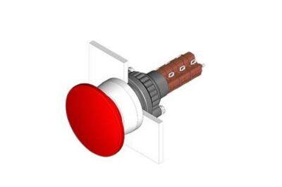 Three Pole Single Throw (3PST) Latching Push Button Switch, IP67, Panel ...