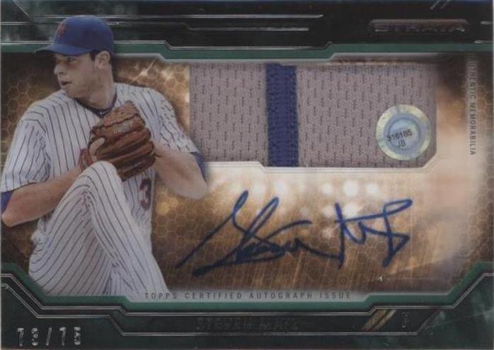 2015 Topps Strata - Clearly Authentic Autographed Relics Steven Matz # ...