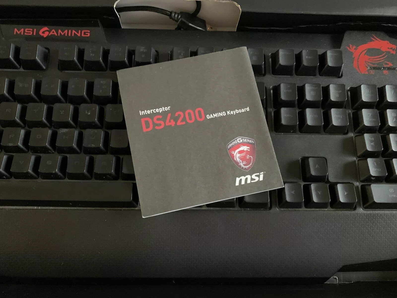 Pre-owned. MSI Interceptor DS4200 PC Computer LED Backlit Gaming ...