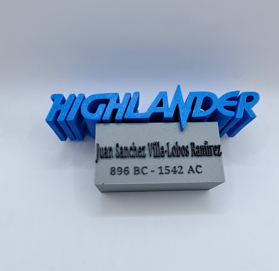 Highlander Movie 1986 Juan Sanchez Villa Lobos Ramirez Sword Prop Half ...