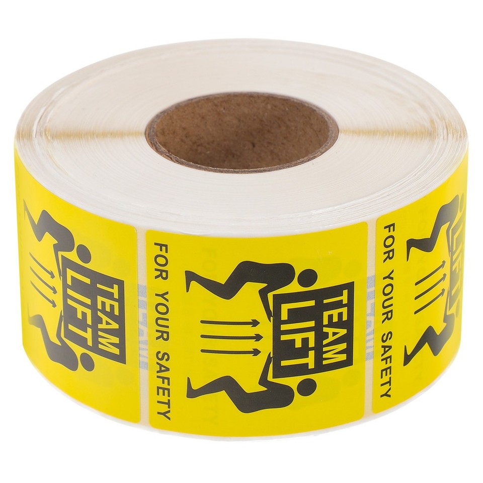 Heavy Warning Label Stickers Team Lift Labels Shipping & Handling ...
