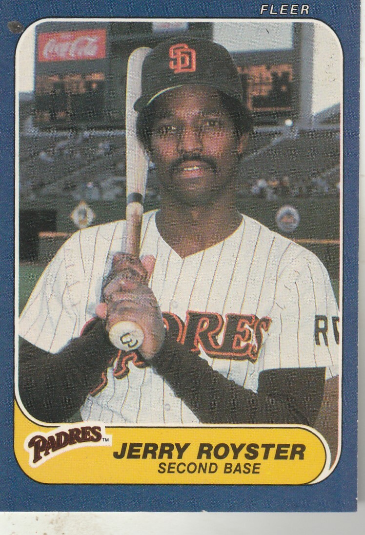 FREE SHIPPING-MINT-1986 Fleer Jerry Royster #333 PADRES PLUS BONUS ...