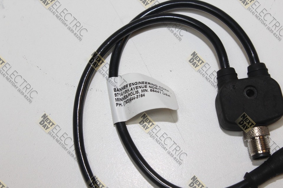 Banner, CSB-M1240M1241, 75286, 4 Pin M12 male trunk Two 0.3 m Female ...