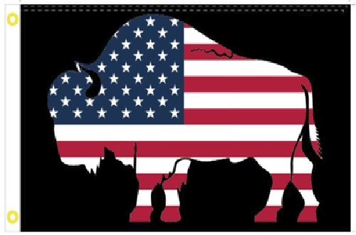 3X5 USA BISON BUFFALO BLACK TACTICAL FLAG BANNER 100D W/ GROMMETS | eBay