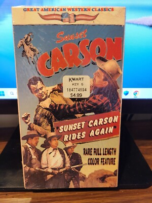 SUNSET CARSON: RIDES AGAIN (VHS, 1991) NEW, Sealed | eBay