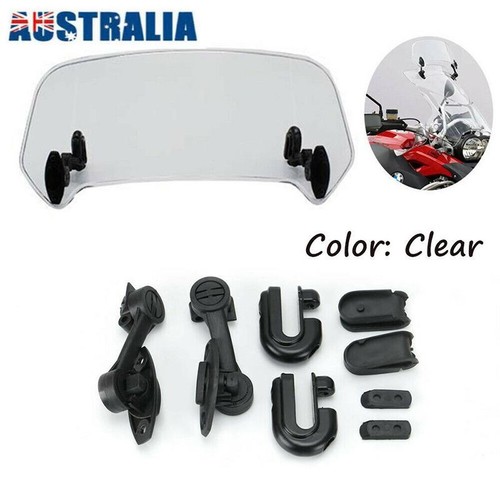 Resin Acrylic + PC Plastic Motorcycle Windshield Adjustable Wind ...