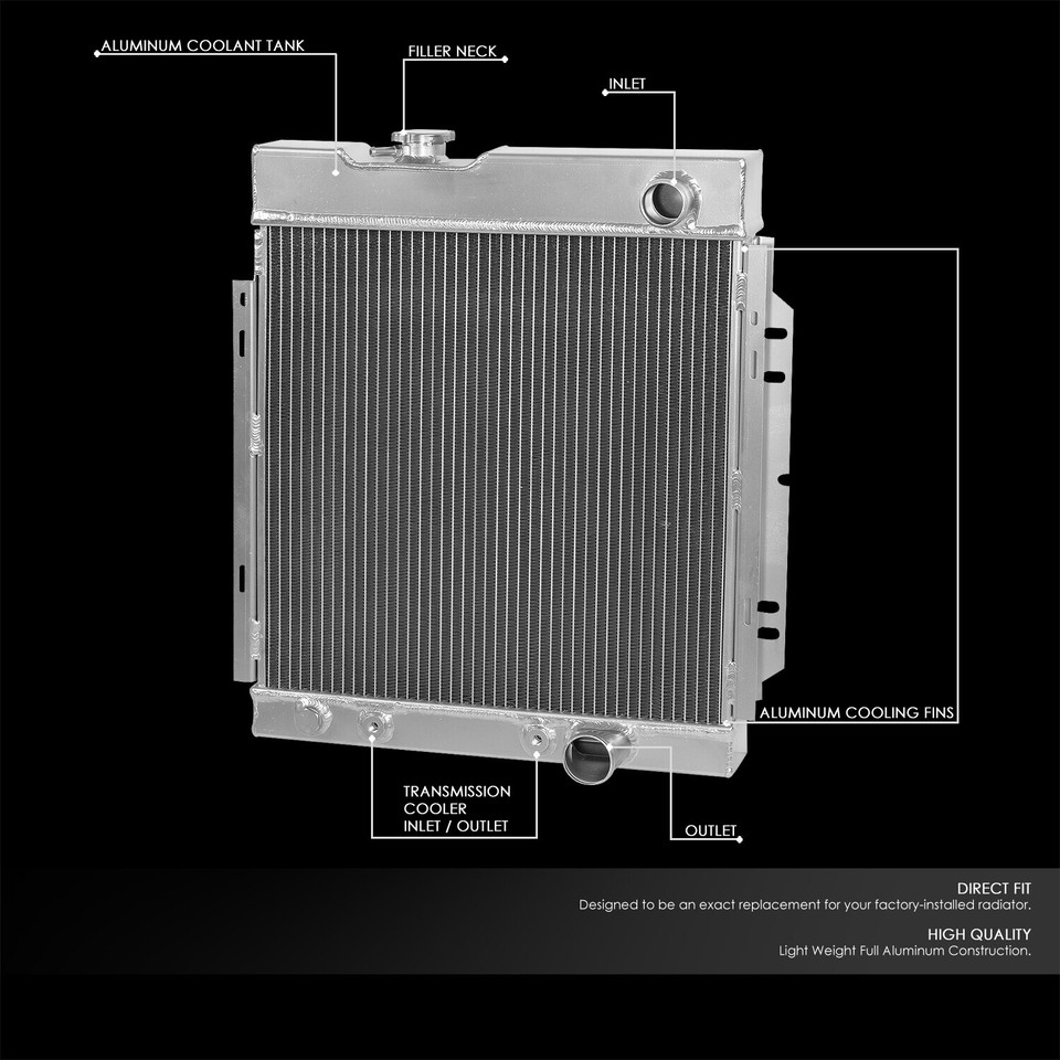 For 64-66 Ford Mustang 2.8L-4.7L L6 V8 AT/MT Full Aluminum 3-Row Racing ...