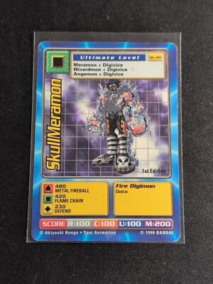 SkullMeramon St-48 Ultimate 1st Edition Unlimited Digimon CCG 1999 ...