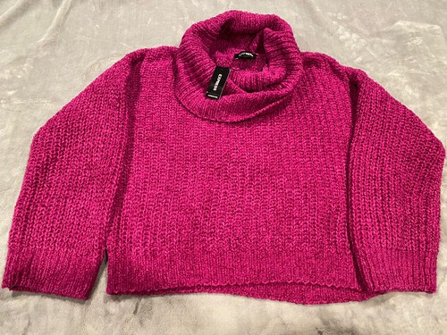 NEW EXPRESS Women’s Cowl Neck Cropped Sweater XS TP | eBay
