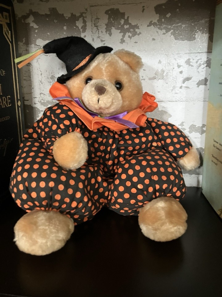 Vtg 1980s RUSS Halloween Witch Teddy Bear 10" BOO BEAR Plush | eBay